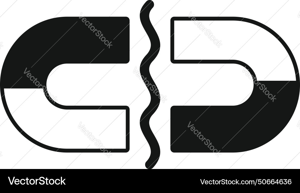 Research lab magnets icon simple study Royalty Free Vector