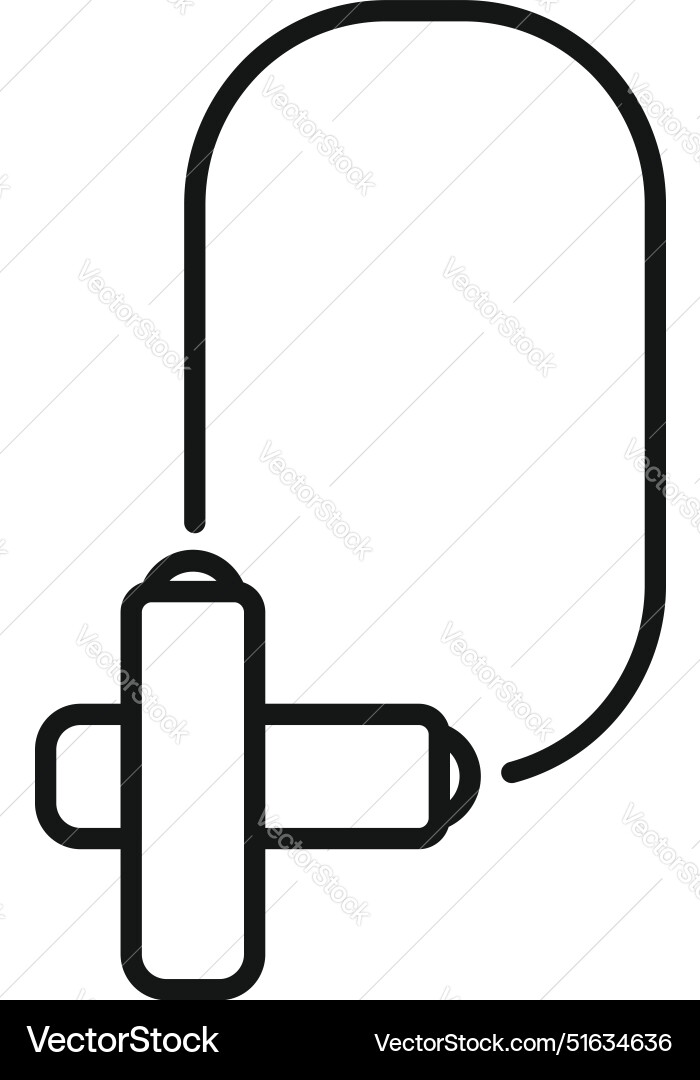 Skipping rope icon representing fitness Royalty Free Vector