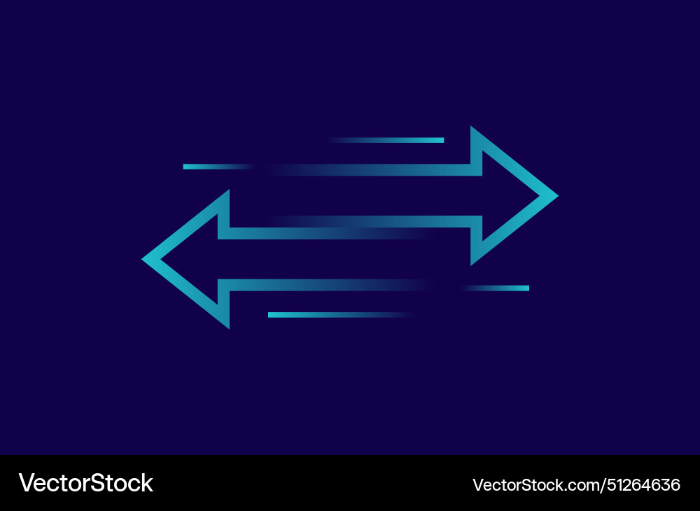 Transfer arrows design concept two Royalty Free Vector Image