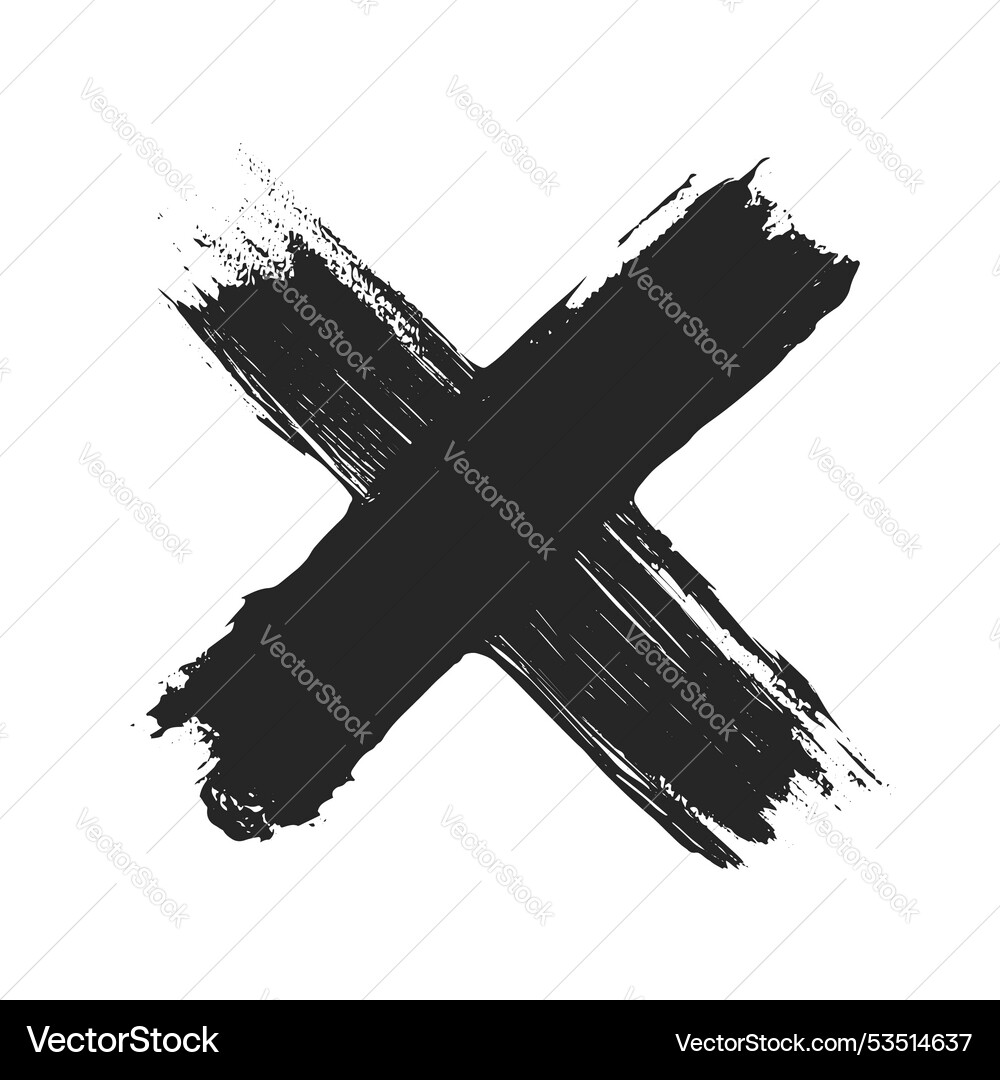 Grunge cross shape Royalty Free Vector Image - VectorStock