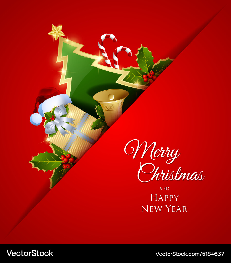 Merry christmas card Royalty Free Vector Image