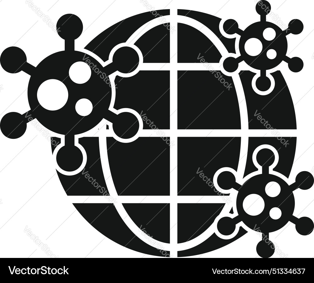 Simplistic black and white icon Royalty Free Vector Image