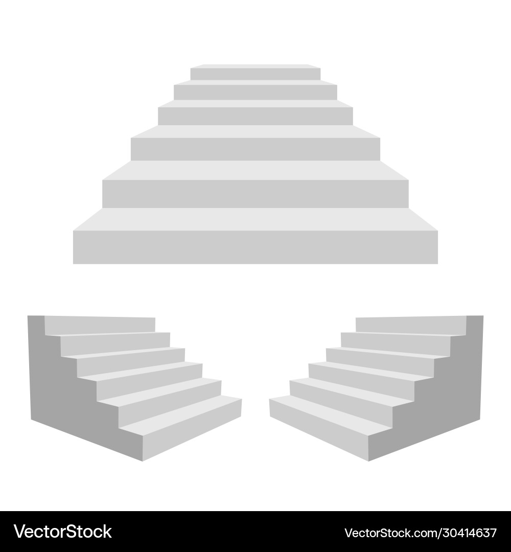 Stairs set Royalty Free Vector Image - VectorStock