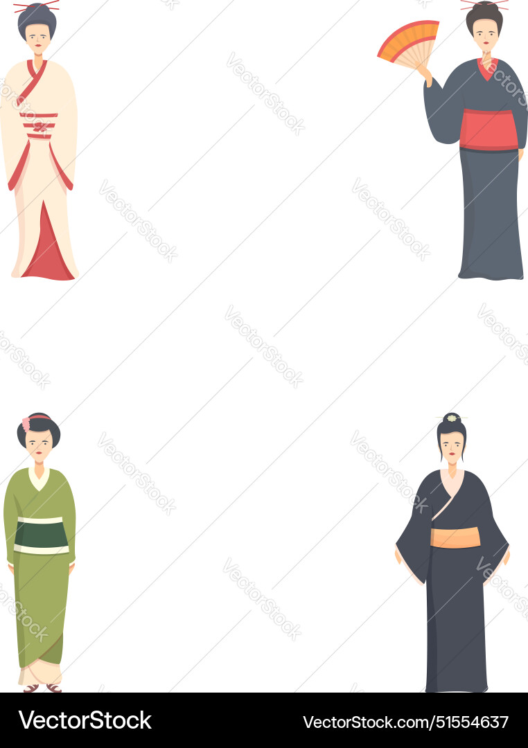 Traditional japanese geisha Royalty Free Vector Image