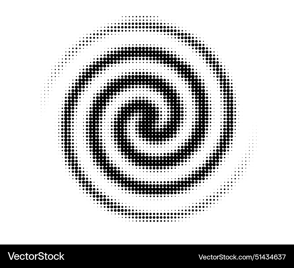 Twisting spiral with gradient blur and halftone Vector Image