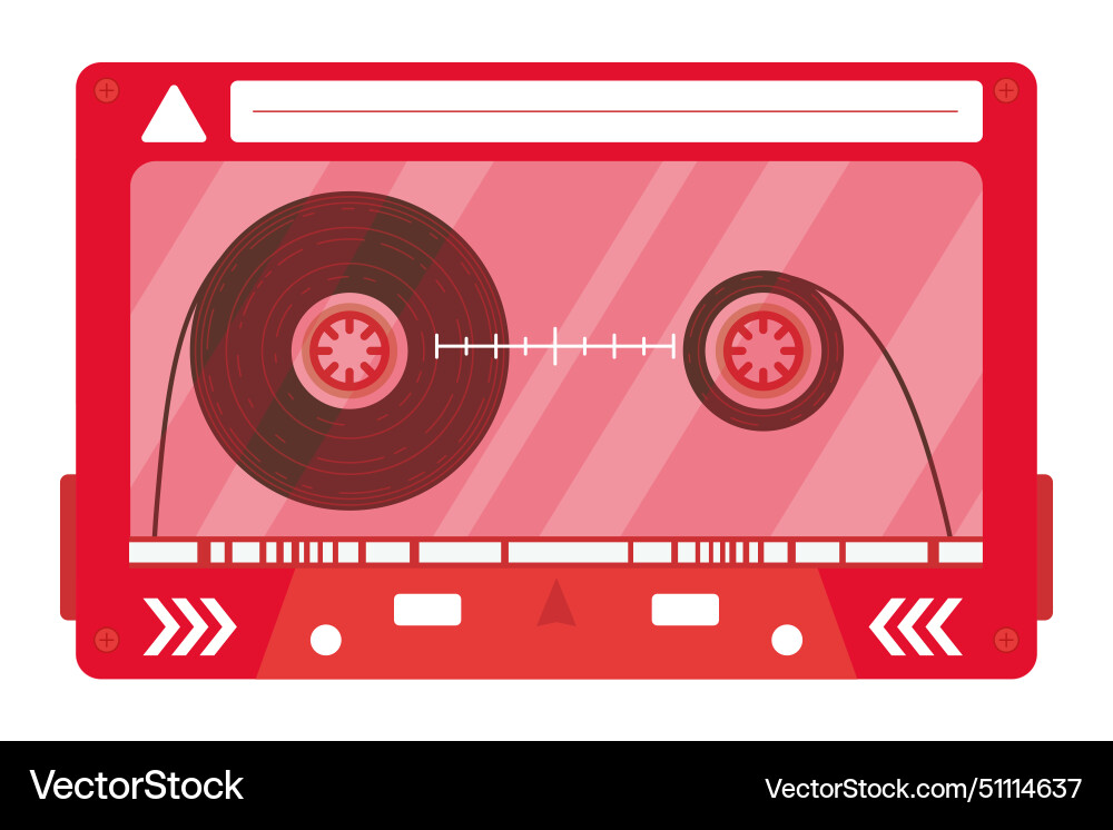 Vintage tape cassette retro mixtape 1980s pop Vector Image