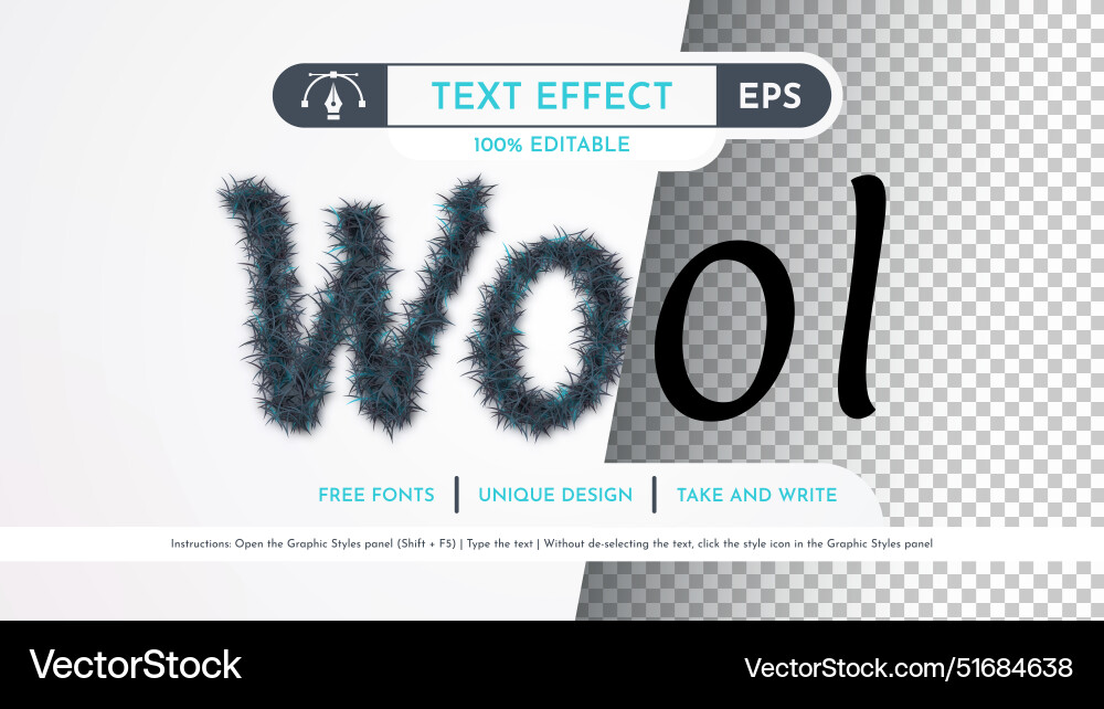 Dark wool effect graphic style mockup Royalty Free Vector