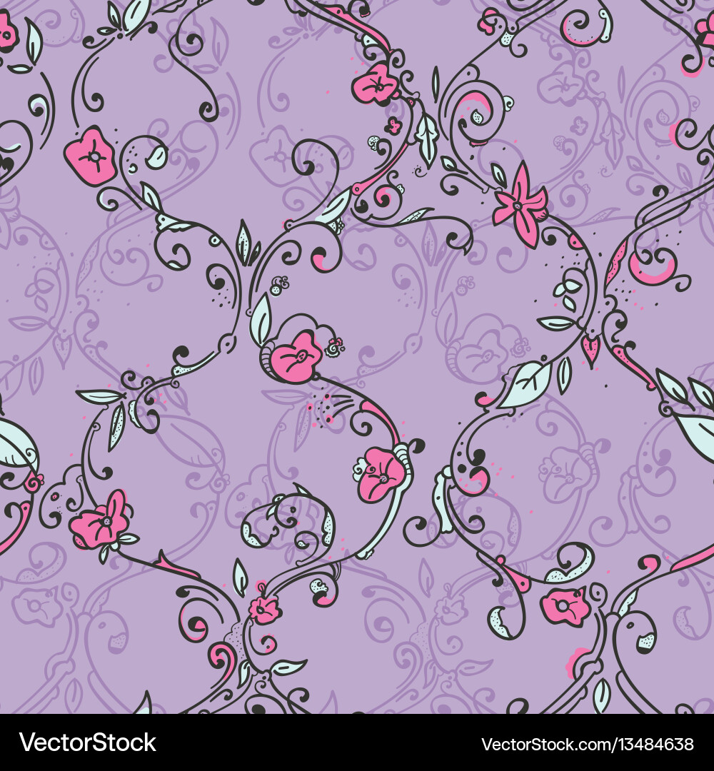 Floral Trellis Pattern Royalty Free Vector Image