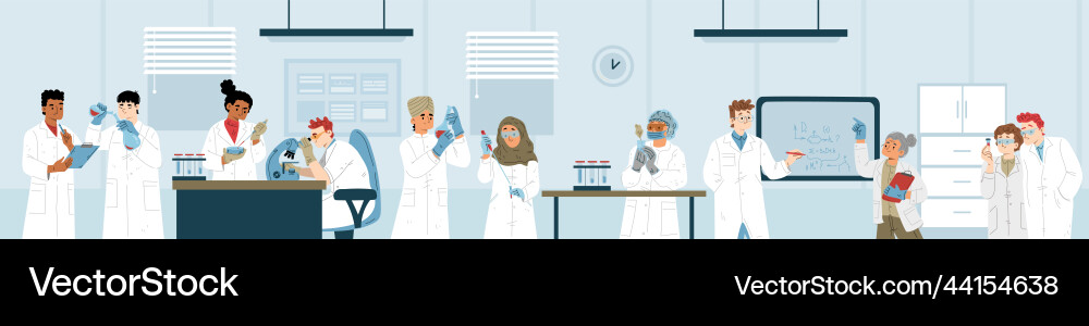 Science laboratory research and development work Vector Image