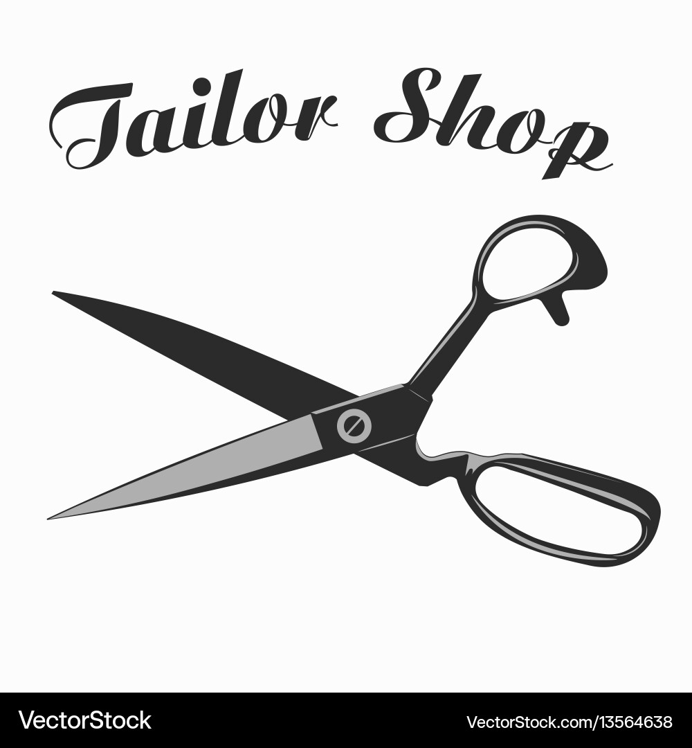 Sewing scissors Royalty Free Vector Image - VectorStock