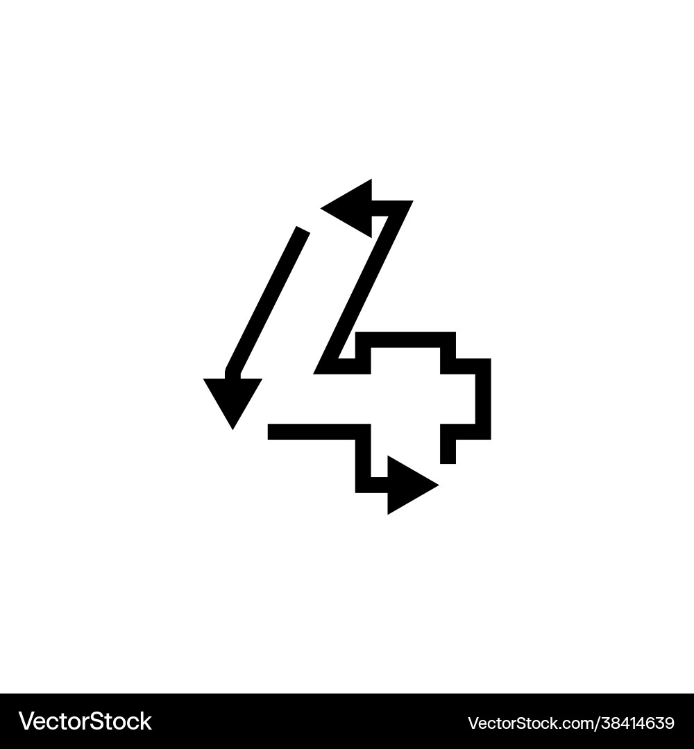 4 four number recycle logo icon Royalty Free Vector Image