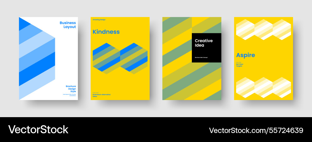 Abstract report layout geometric book cover Vector Image