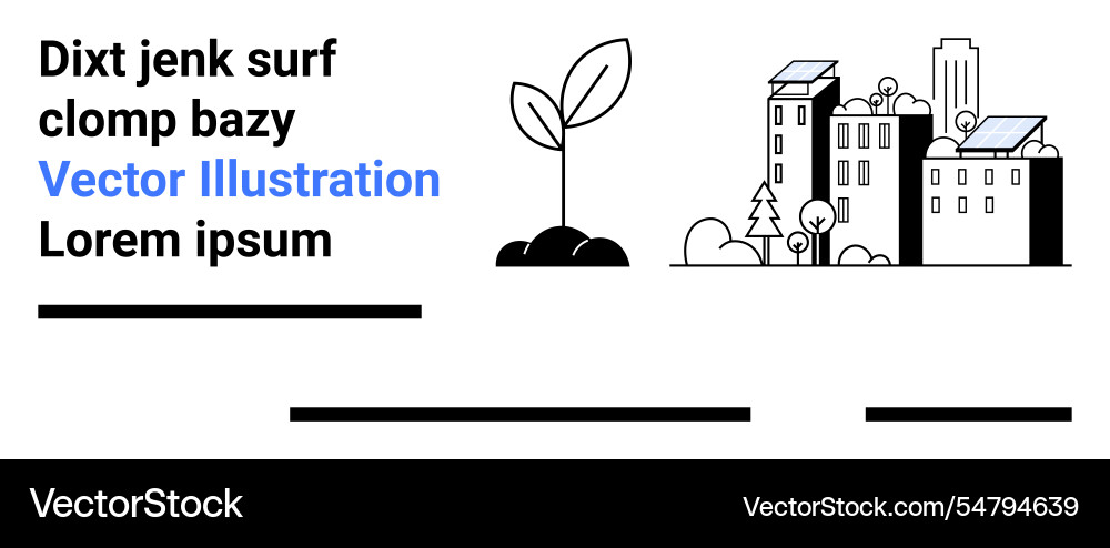 Green building design with solar panels Royalty Free Vector