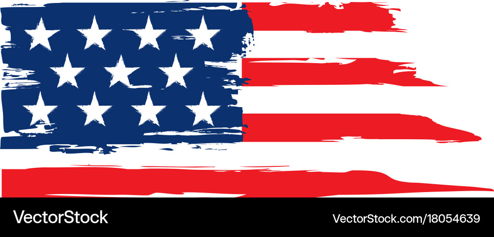 Grunge American Flag Royalty Free Vector Image