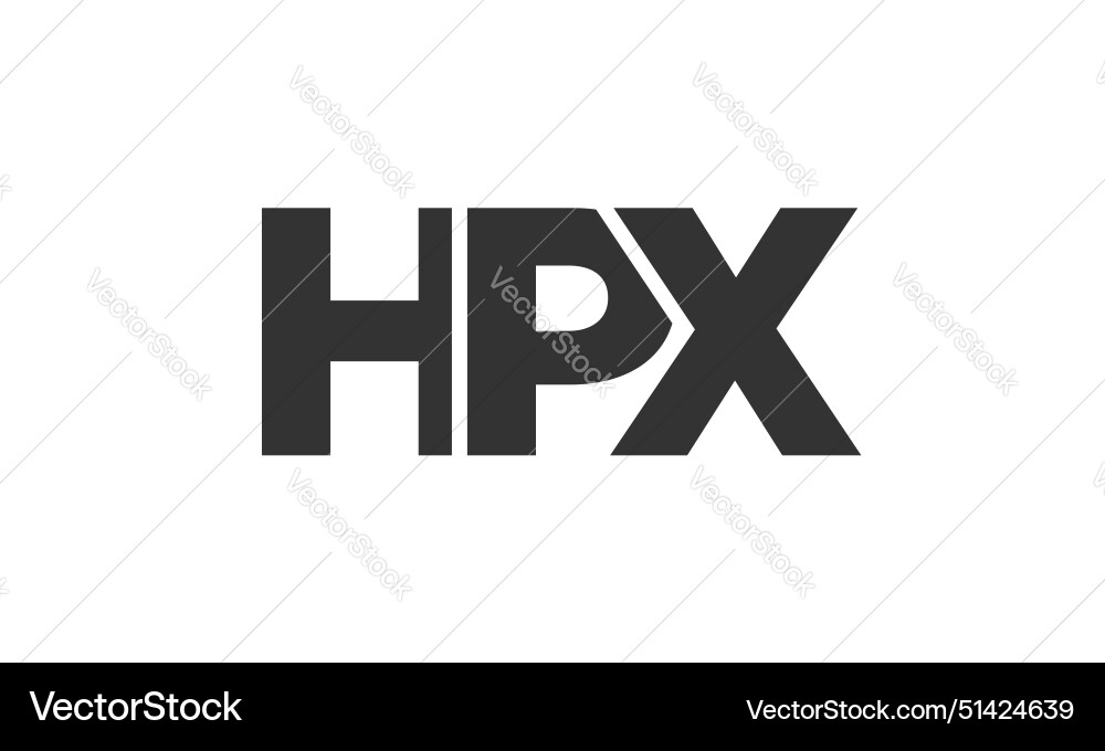 Hpx logo design template with strong and modern Vector Image