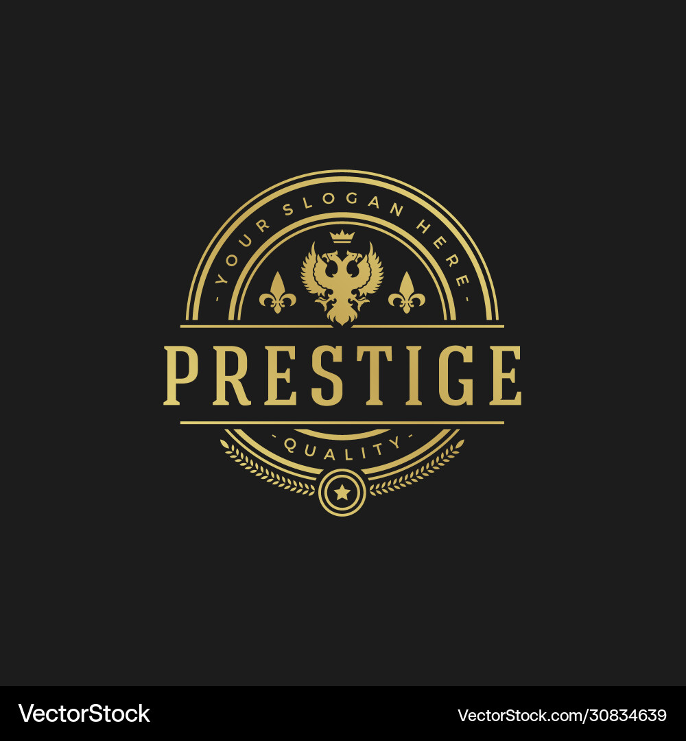 Luxus Logo Design Vorlage Lizenzfreies Vektorbild