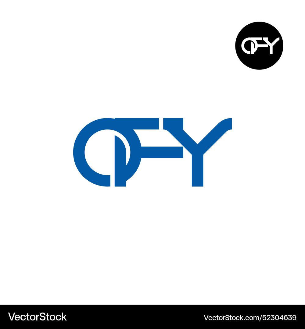Ofy logo letter monogram design Royalty Free Vector Image