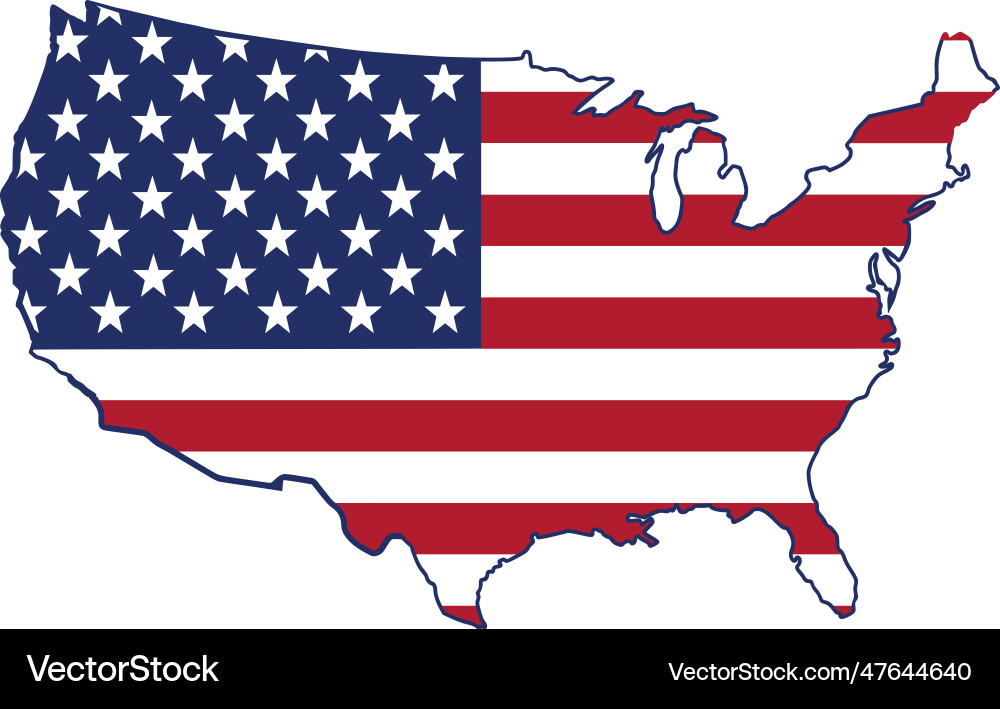 American flag Royalty Free Vector Image - VectorStock