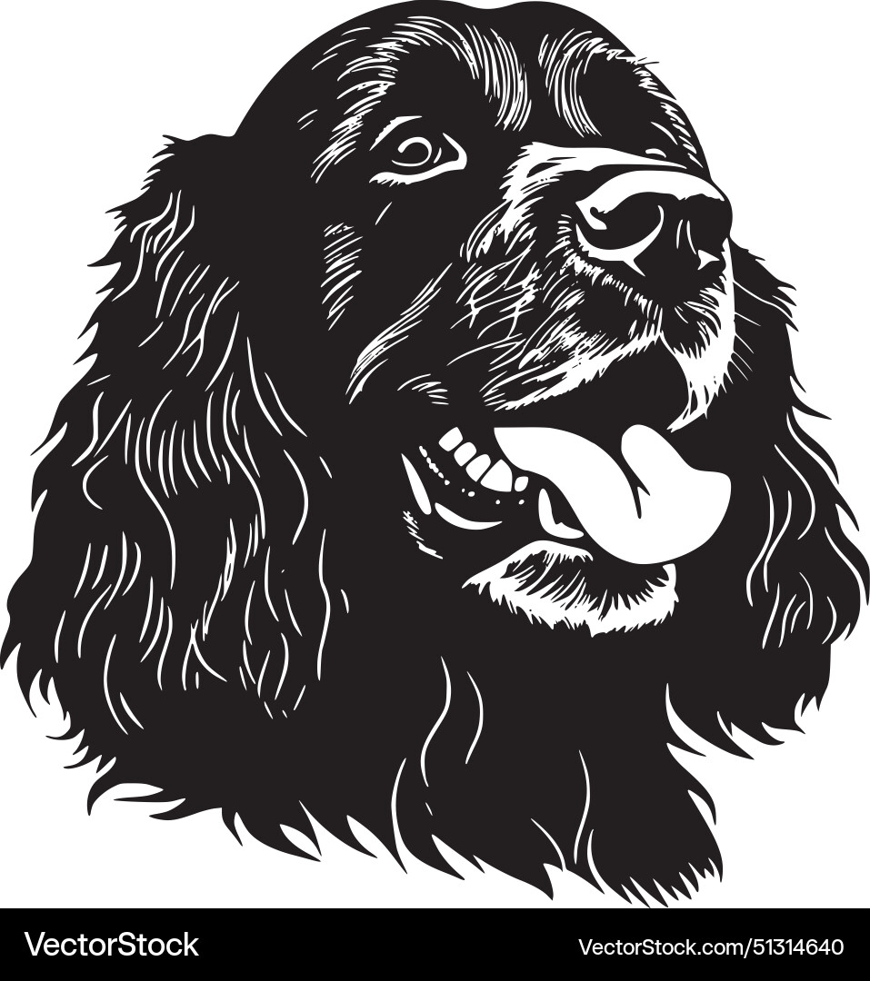 Cocker spaniel - minimalist and simple silhouette Vector Image