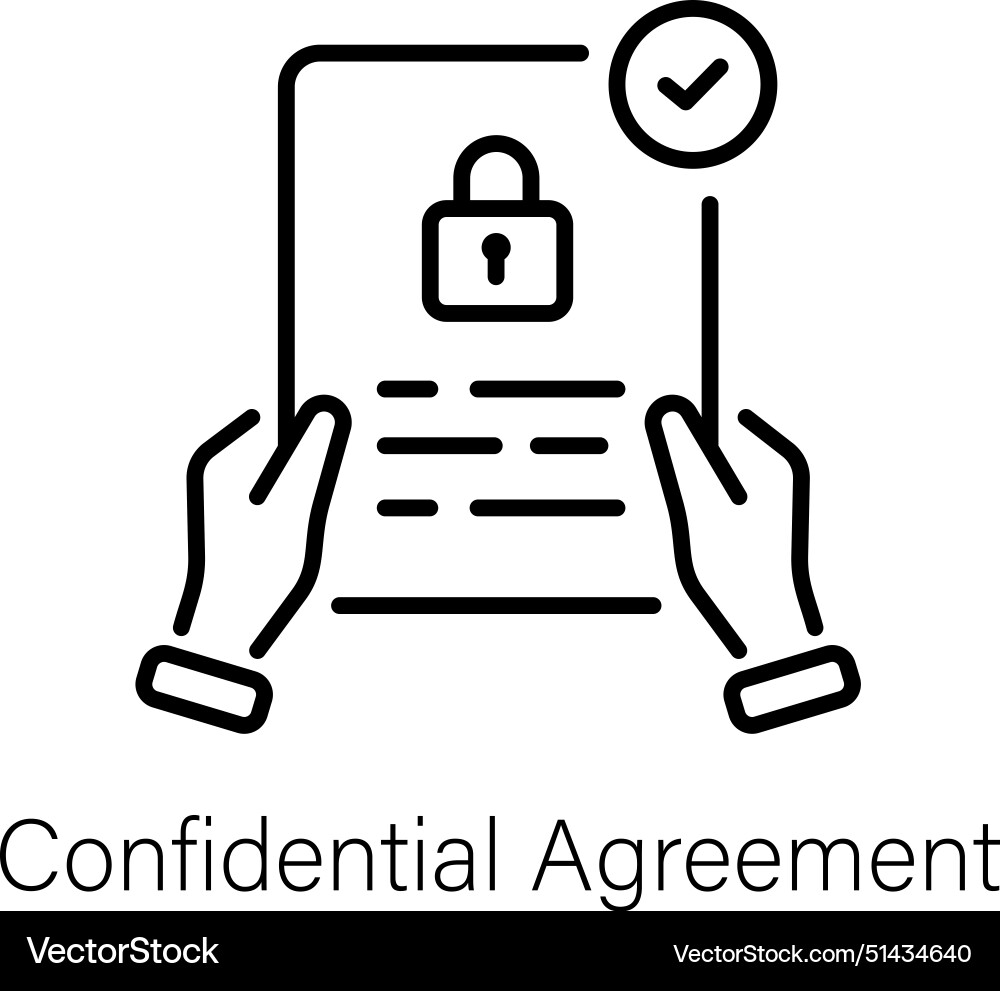 Confidential agreement Royalty Free Vector Image
