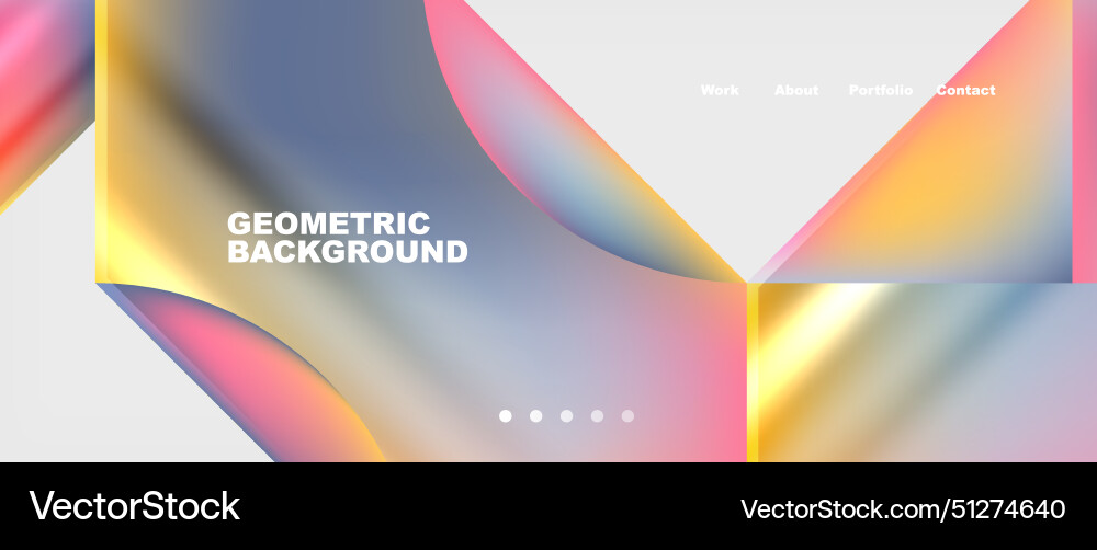 Glassmorphism geometric abstract background Vector Image