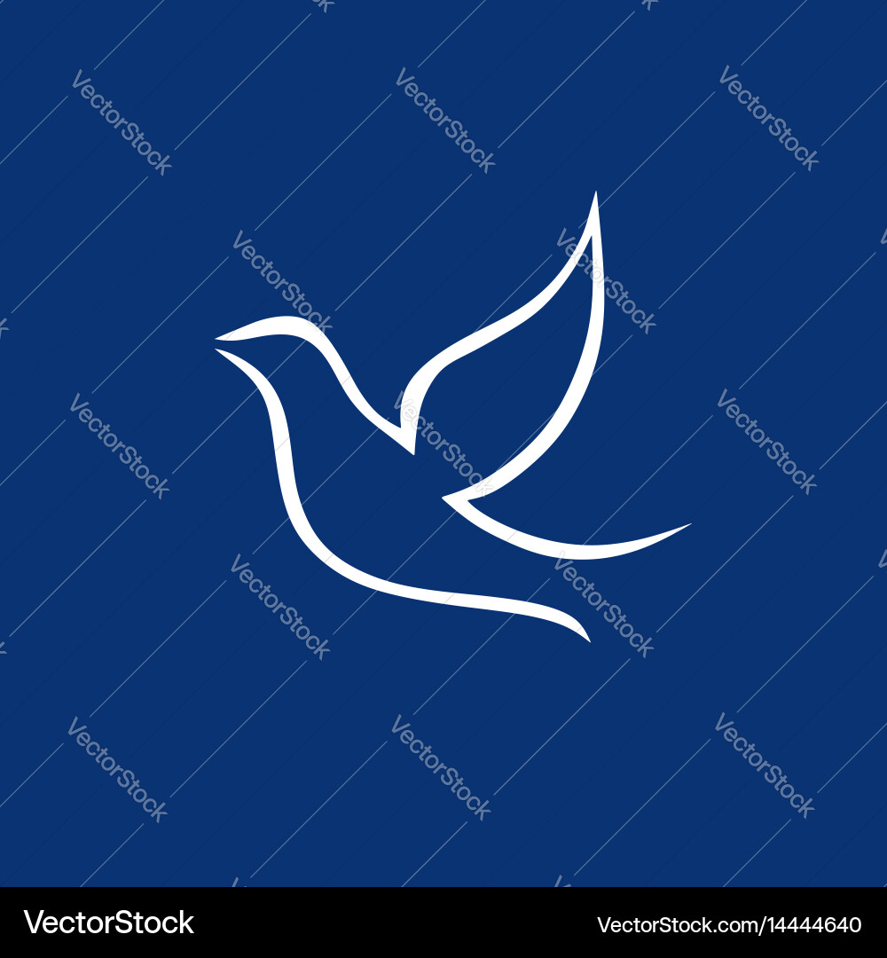 Holy Spirit Dove Symbol Royalty Free Vector Image
