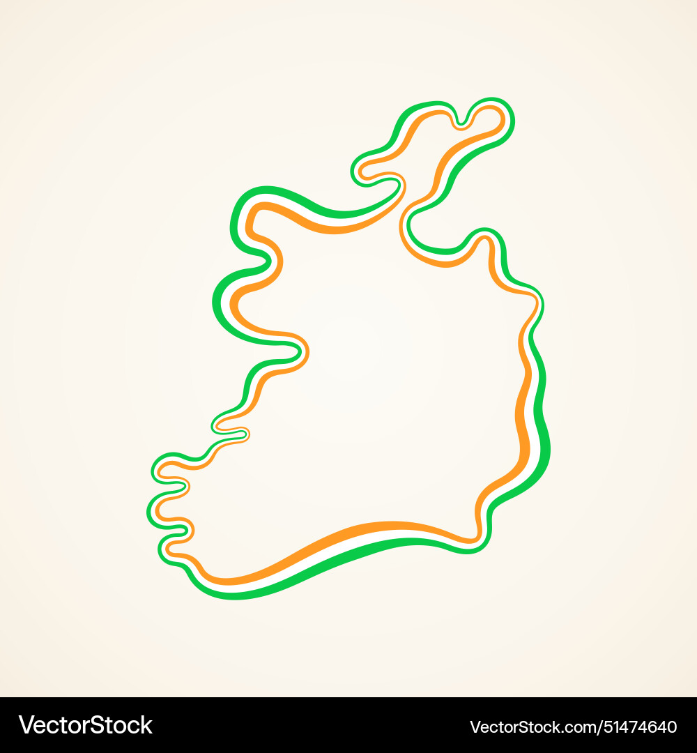 Ireland - outline map Royalty Free Vector Image