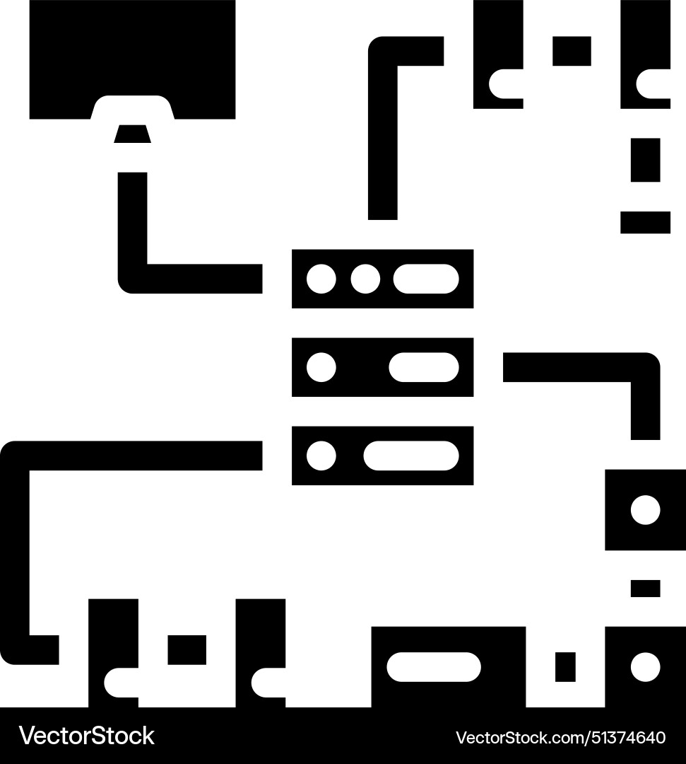 It architecture analyst glyph icon Royalty Free Vector Image