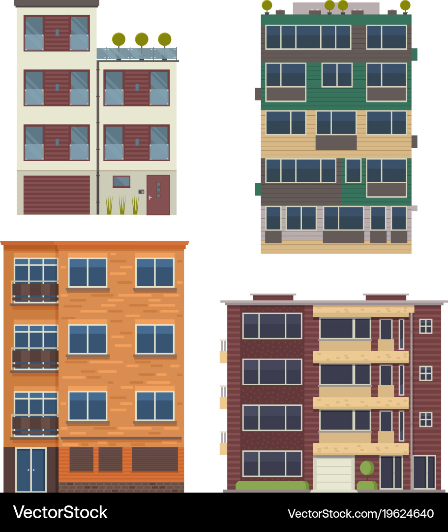 Modern City Apartments Royalty Free Vector Image