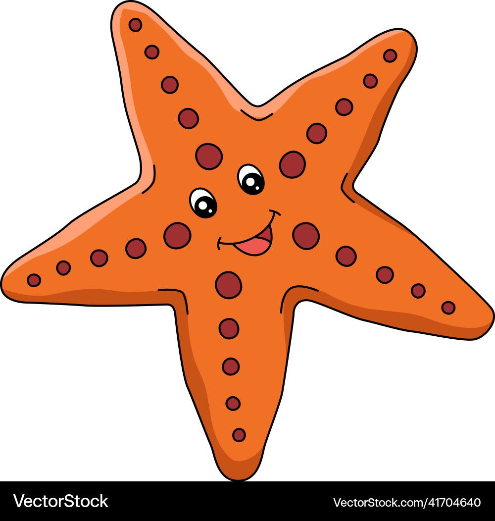 Sea star cartoon clipart Royalty Free Vector Image