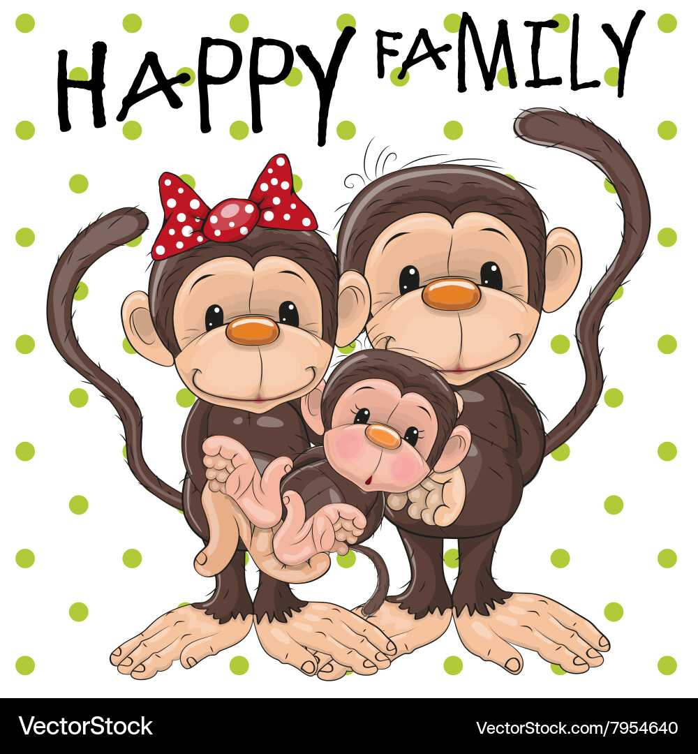 Three monkeys Royalty Free Vector Image - VectorStock