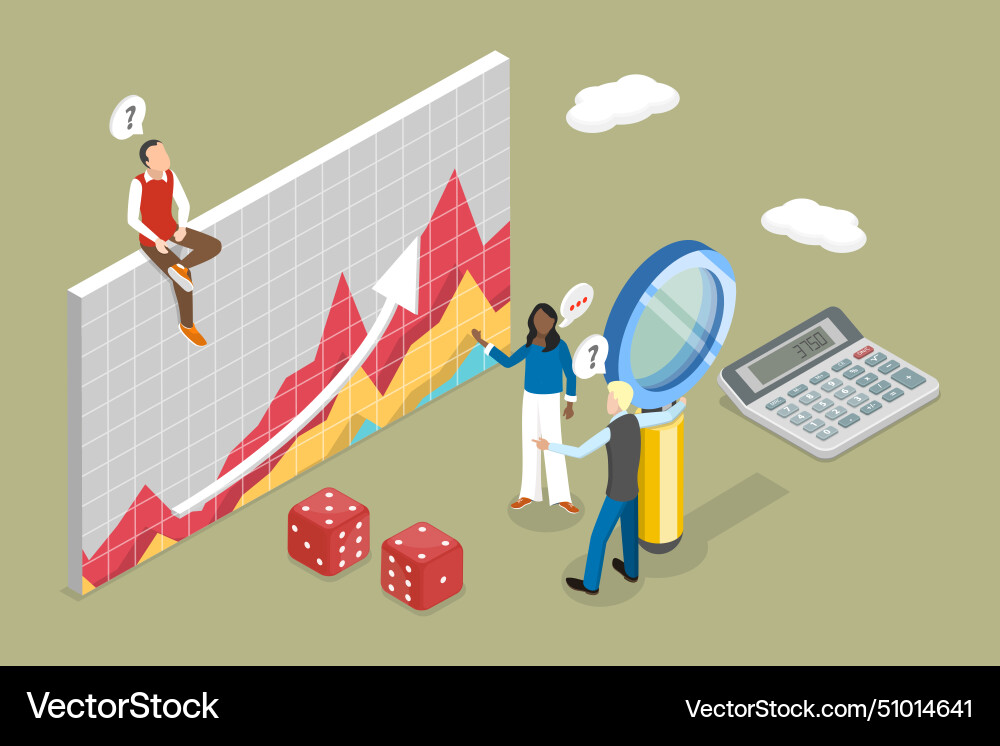 3d isometric flat Royalty Free Vector Image - VectorStock