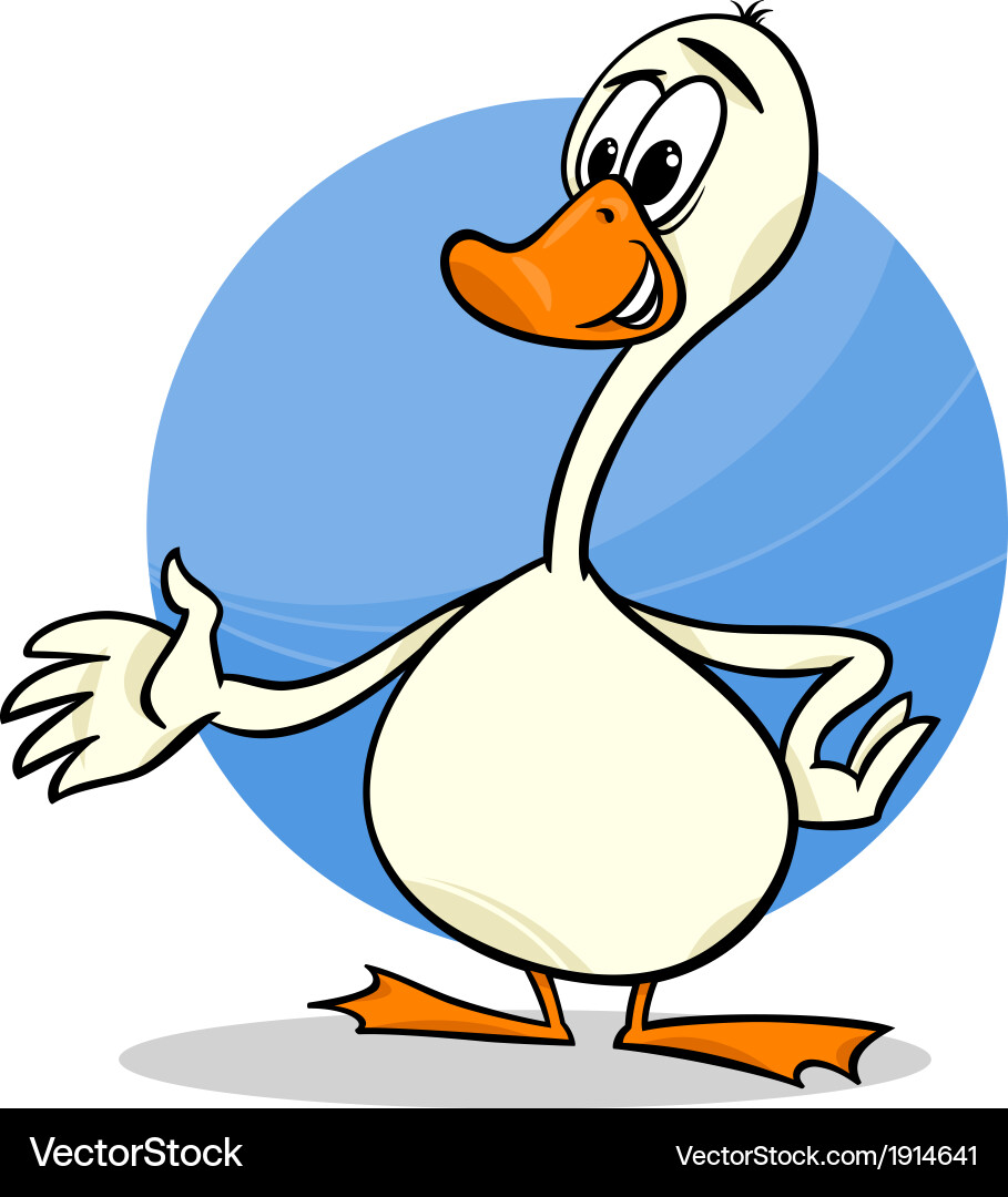 Goose farm bird cartoon Royalty Free Vector Image