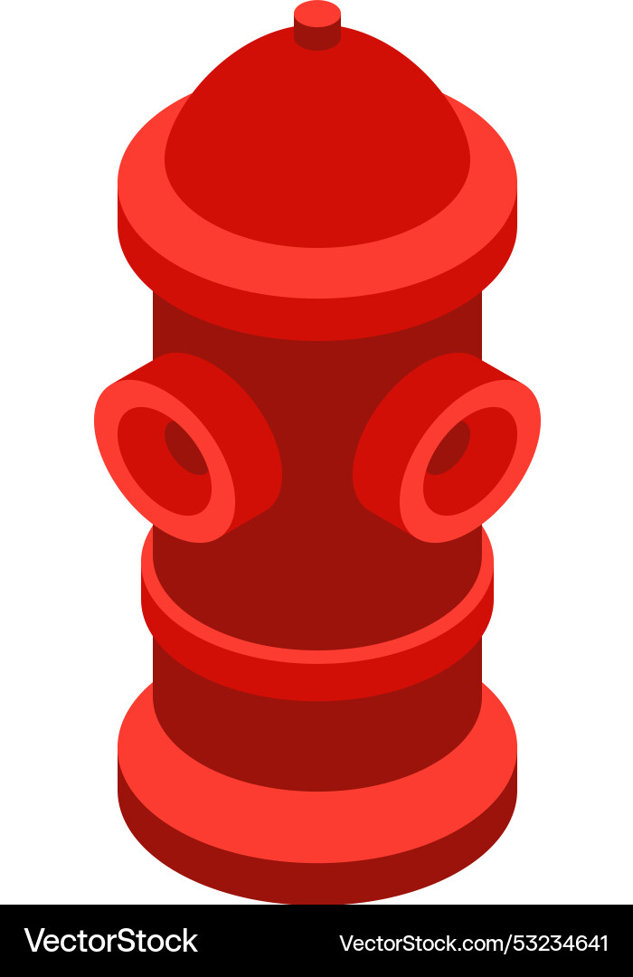 Hydrant isometric icon fire protection street Vector Image