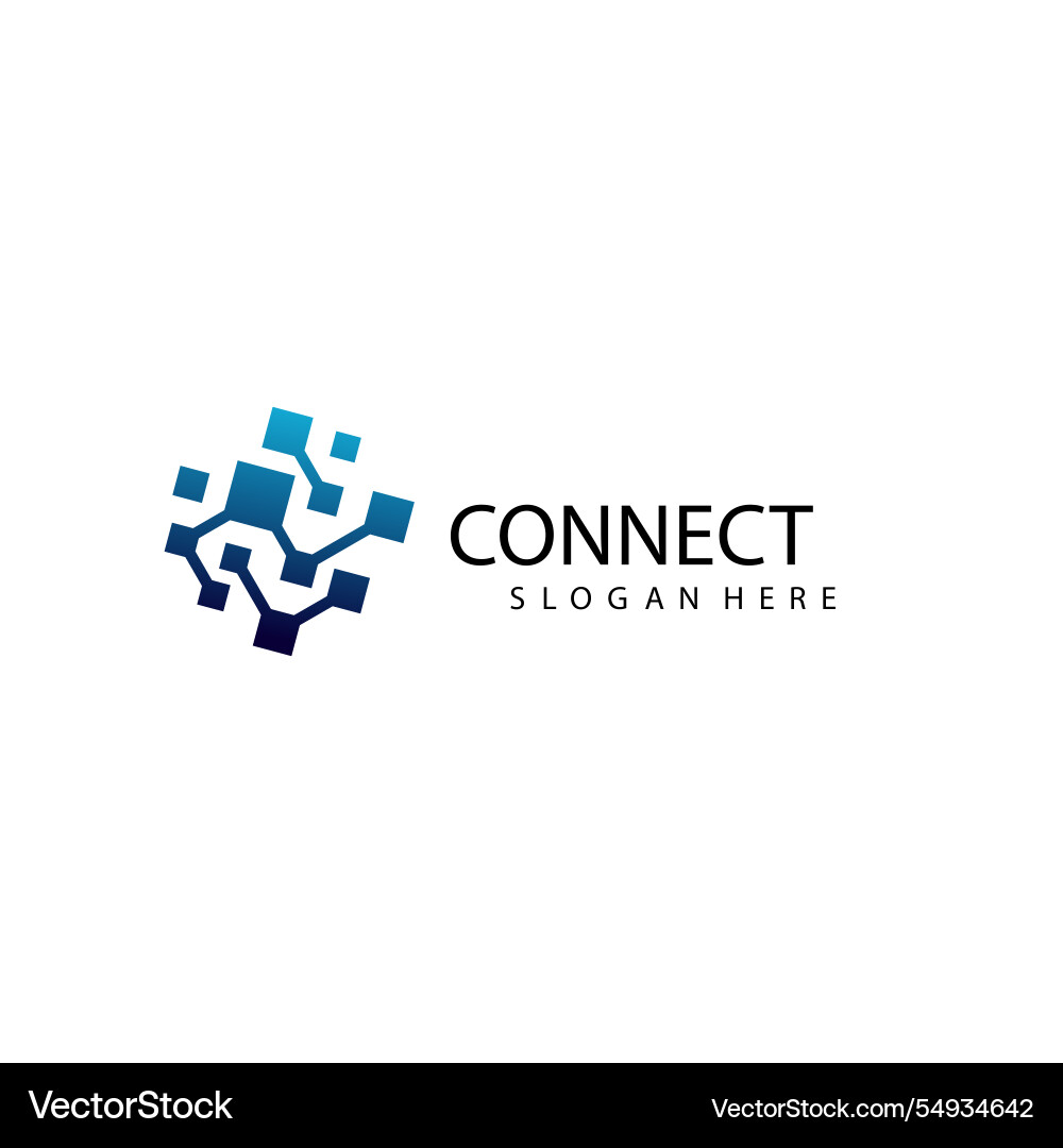 Abstract Connection Logo Royalty Free Vector Image