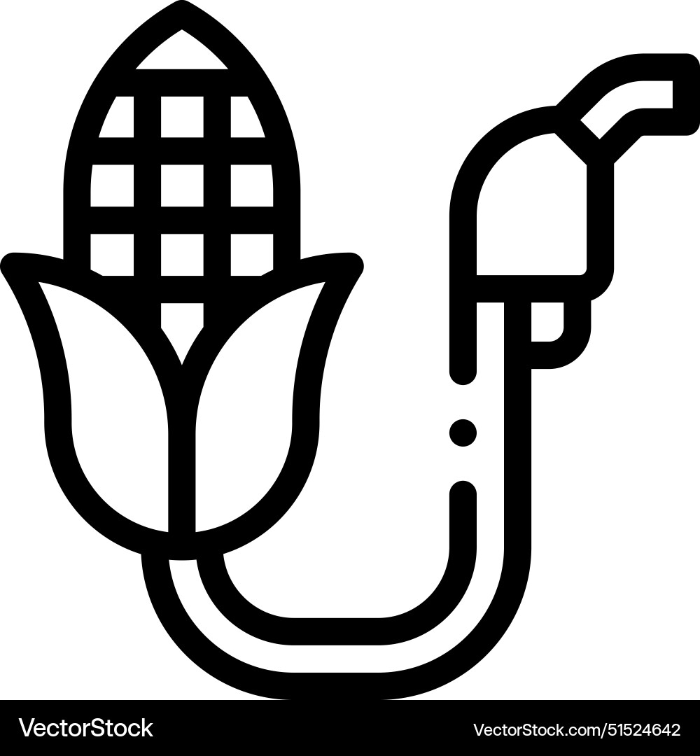 Biofuel icon thin linear style design isolated Vector Image