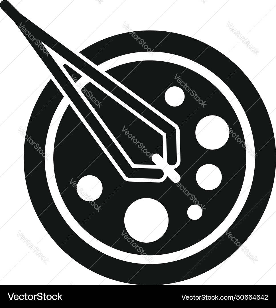 Chemistry lab forceps icon simple study Royalty Free Vector