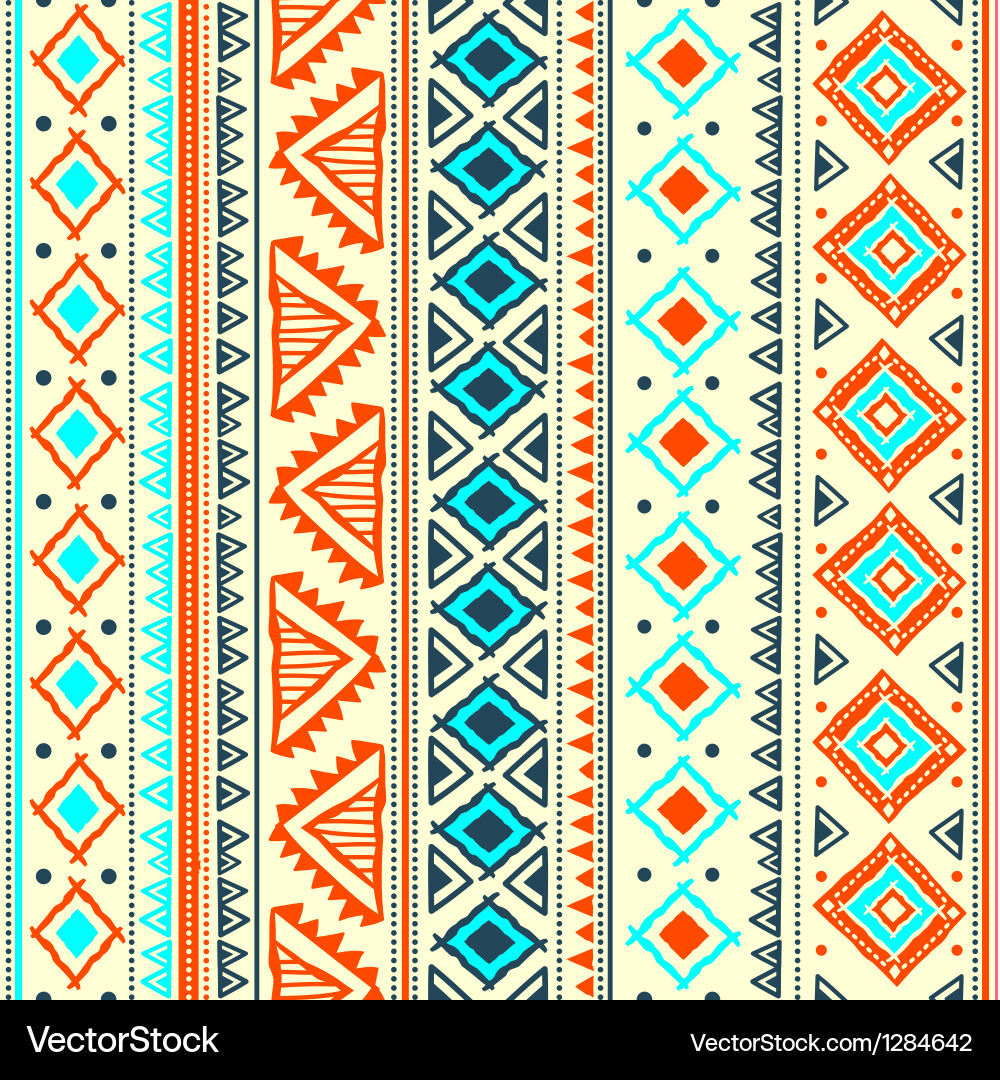Colorful Tribal Pattern – Royalty-Free Vector | VectorStock