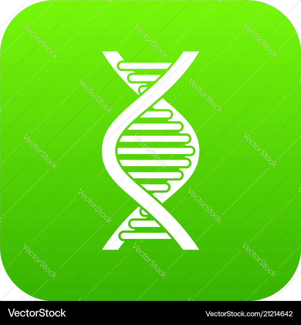 Dna Strang Ikone digital grün Lizenzfreies Vektorbild