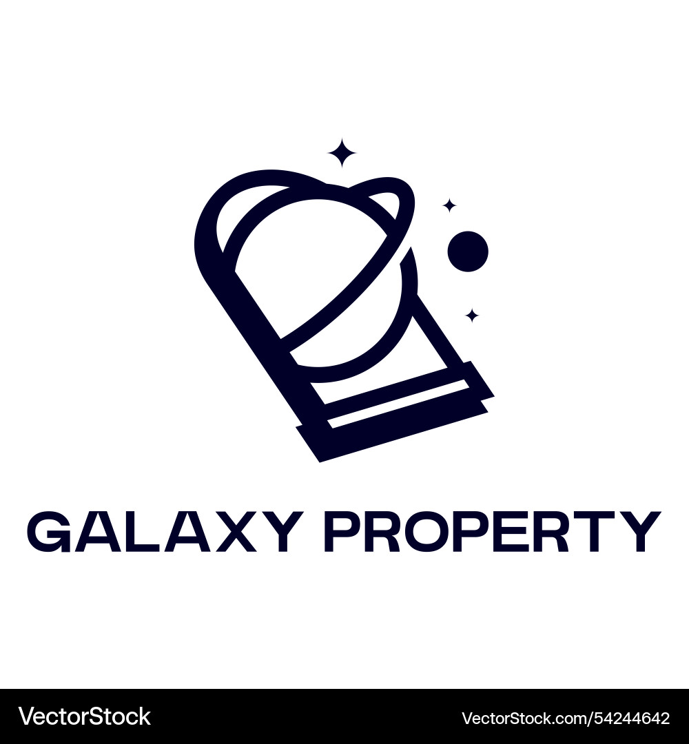 Galaxy property flat minimalist logo design Vector Image
