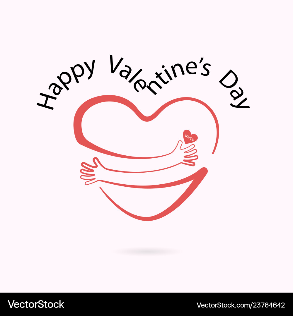 Heart with Hand Embrace - Care & Support Vector Image