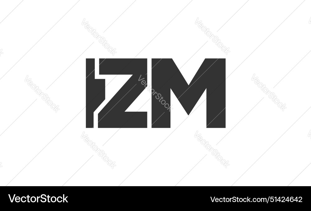 Izm logo design template with strong and modern Vector Image