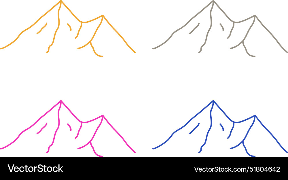 Mountains sign symbol logo Royalty Free Vector Image