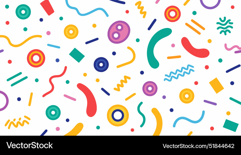 Playful doodle pattern ideal for children Vector Image