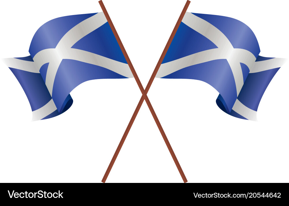Scottish Flags Royalty Free Vector Image - VectorStock