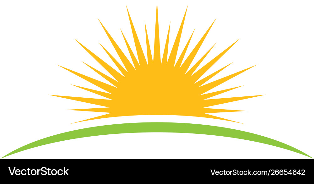Sun logo Royalty Free Vector Image - VectorStock