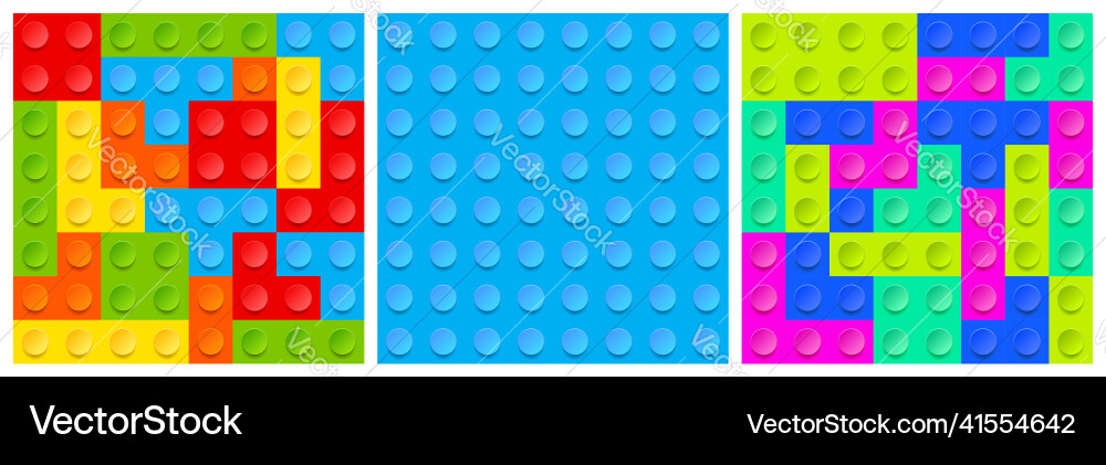 Textures of plastic block toy with colorful bricks