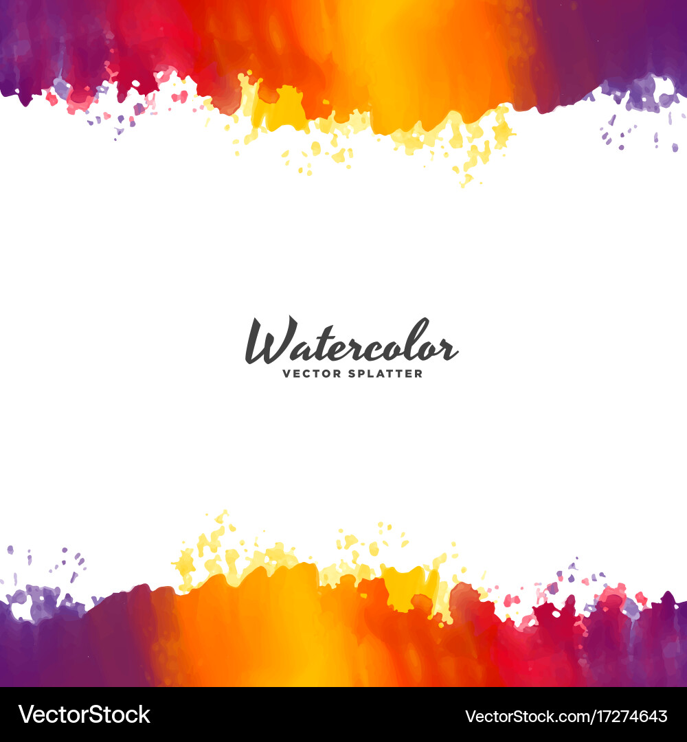 Bright watercolor background design Royalty Free Vector
