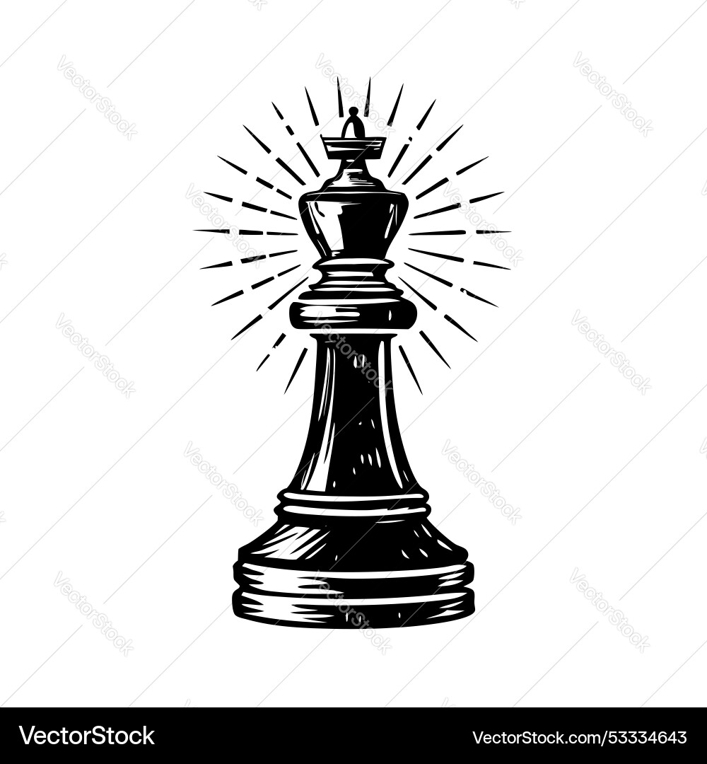 Chess piece icon silhouette logo design symbol Vector Image