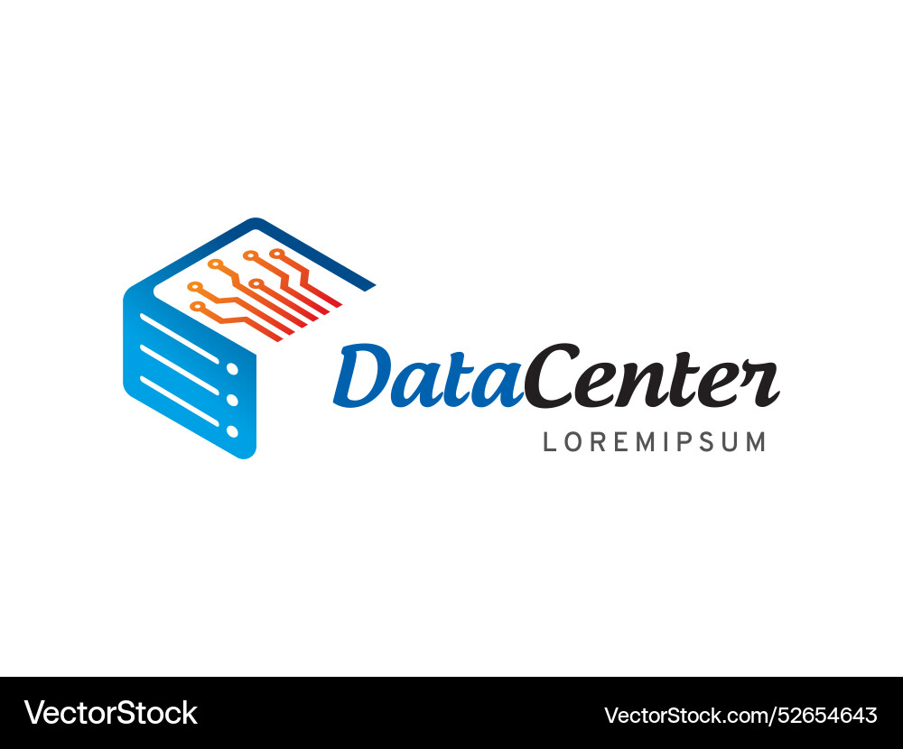 Data center logo symbol or icon template Vector Image
